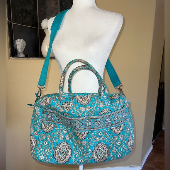 Vera Bradley | Bags | Vera Bradley Totally Turquoise Retired Travel ...